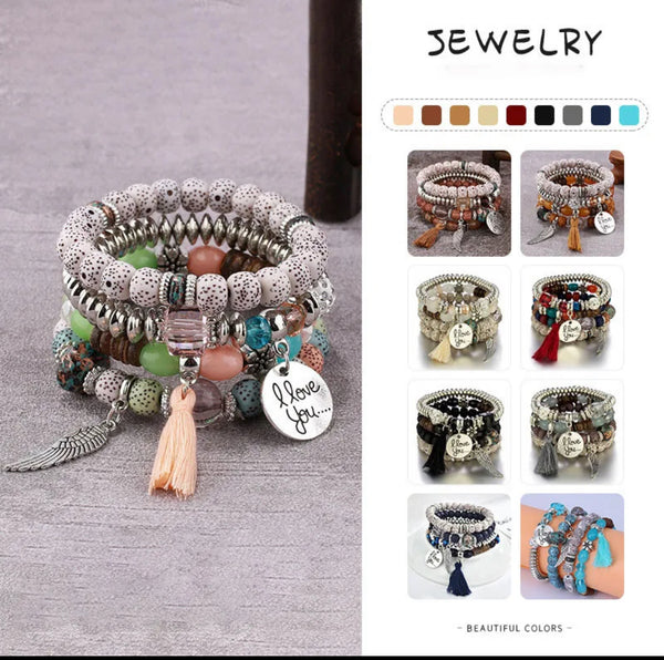 New “I Love You” boho bracelet - Silverbrookexoxo wholesale only